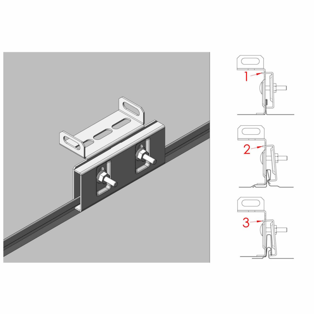 Orima Easy Rail saumapeltikatto kiinnike - Volttikauppa