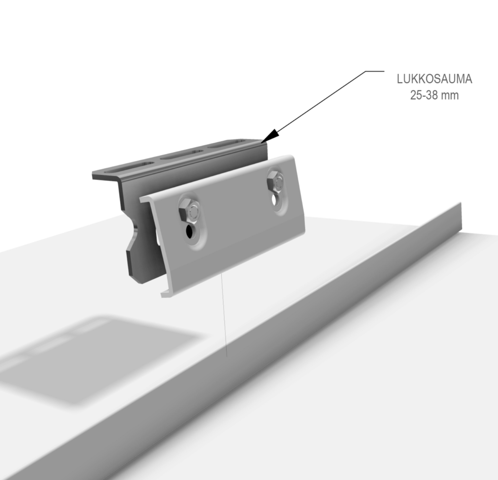 Markki kannake lukkosaumatulle peltikatolle - Volttikauppa